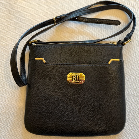 Lauren Ralph Lauren | Bags | Lauren Ralph Lauren Black Genuine Pebbled ...